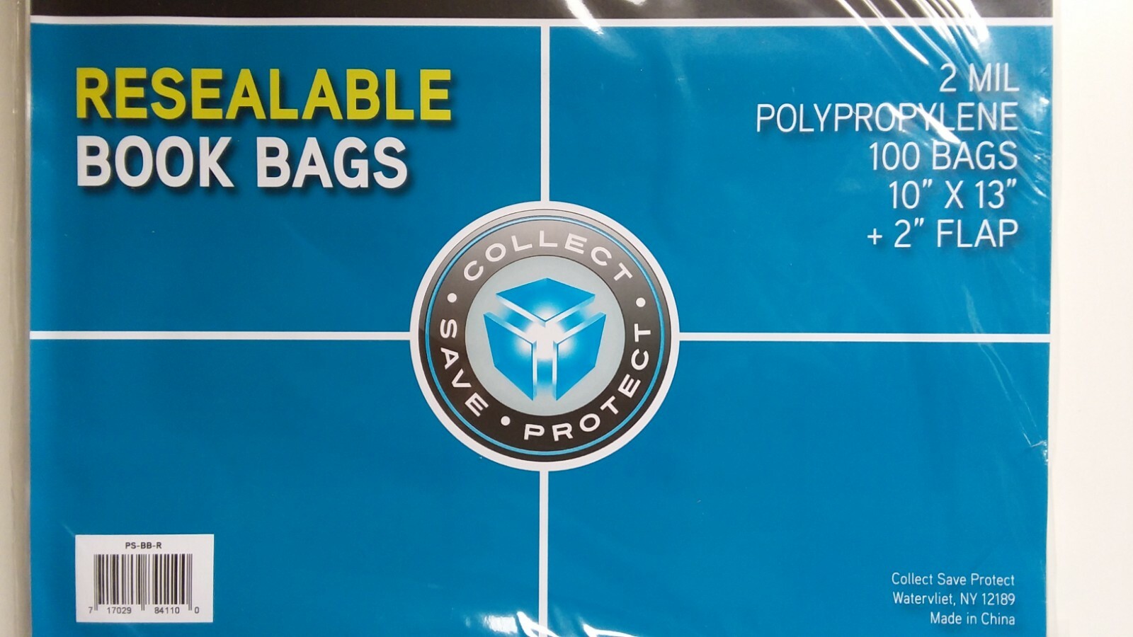 CSP Resealable Book Bags 2 mil Protectors 100ct NIP 10"x13" w/2" flap ...