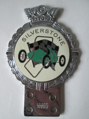 Silverstone Car badge. Motor club badge. J R Gaunt badge. Silverstone ...
