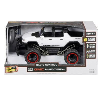 New Bright 1:14 GMC Hummer EV Battery Remote Control RC White Truck ...