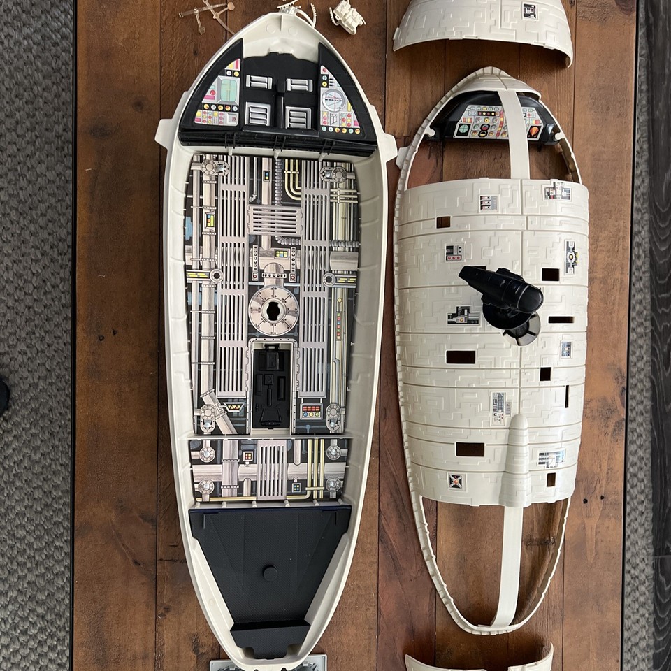 Star Wars Vintage Rebel Transporter Ship 1980 Playset W/Original Yellow ...