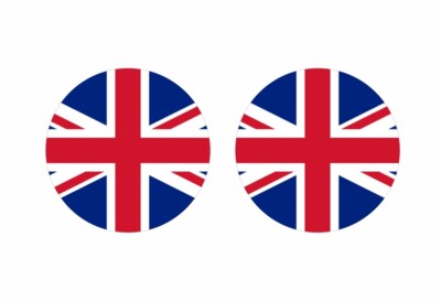 2X Round Sticker UK Flag English United Kingdom Union Jack | eBay