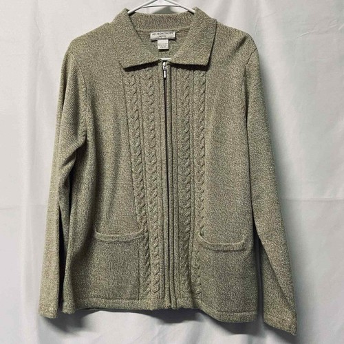 Allison Daley Sweater Zip Up 2 Pocket PM/M | eBay