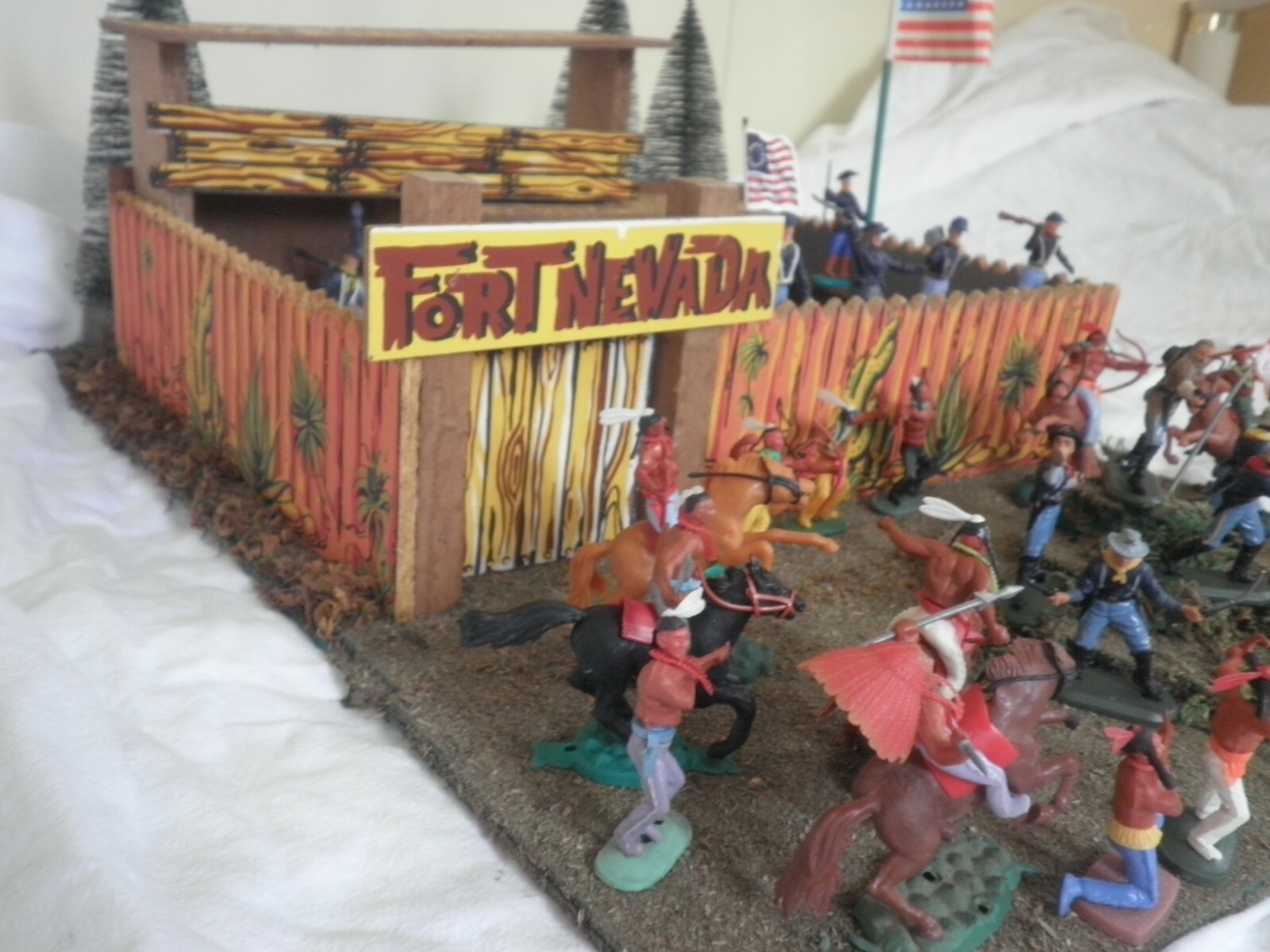 Diorama Assalto al Fortino e Little Big Horn 7° Cavalry Custer Indiani ...