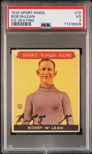 Bob McLean 1933 Sport Kings Gum #12 VERY GOOD VG PSA 3 | eBay