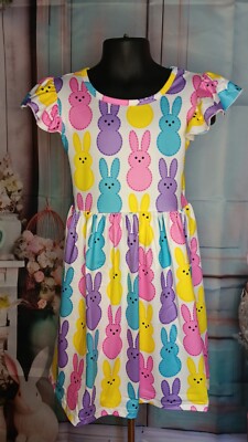 New Girls Easter Spring Dress Colorful Peeps | eBay