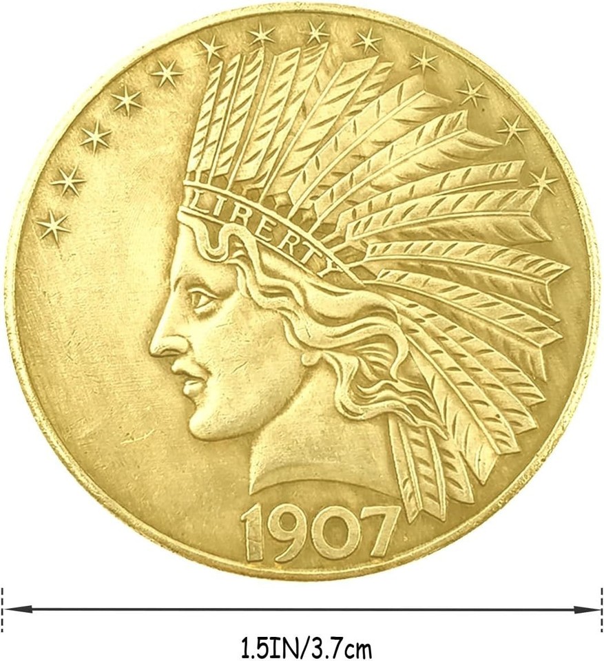 Antique Liberty Indian Head Ten Dollar Coin - Uncirculated Morgan ...