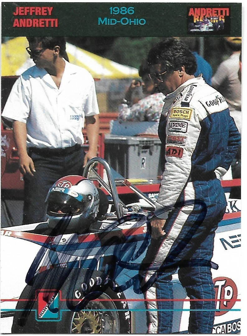 Jeff Andretti signed 1992 Collect-A-Card trading card INDY RACING #93 ...
