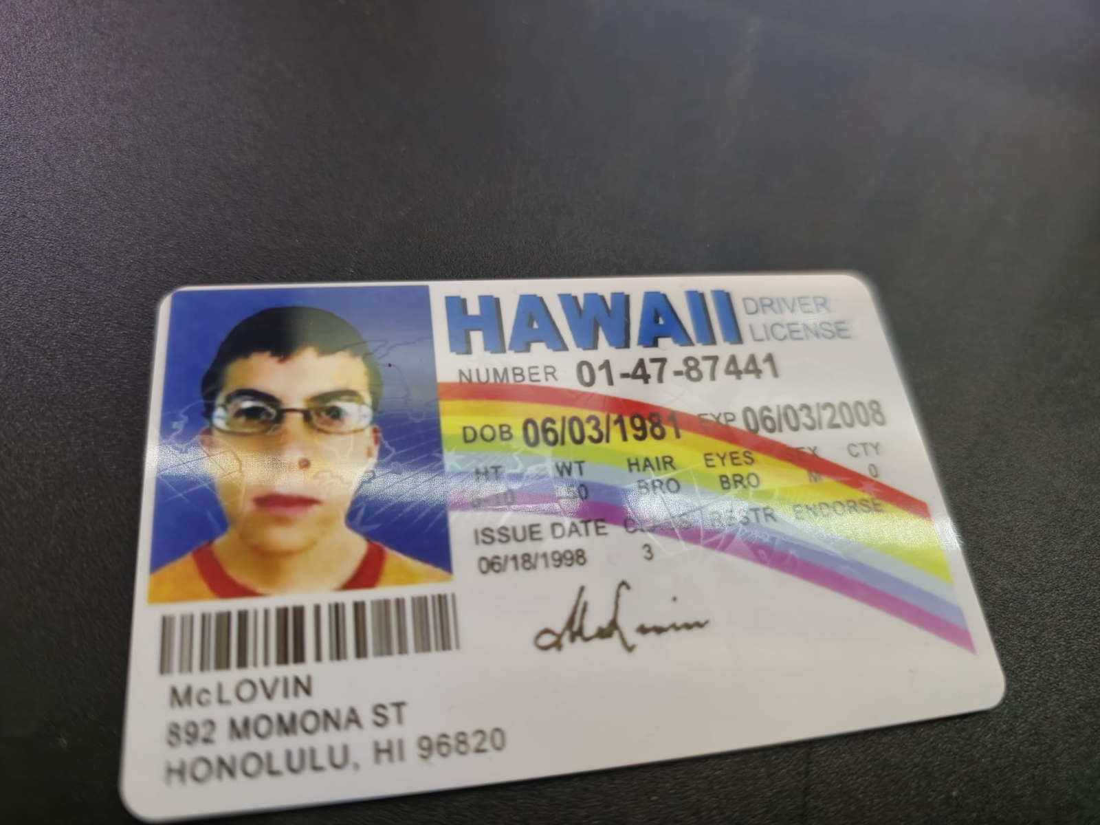 McLovin ID Card - Superbad Film Novelty Prop - Plastic Card | eBay UK