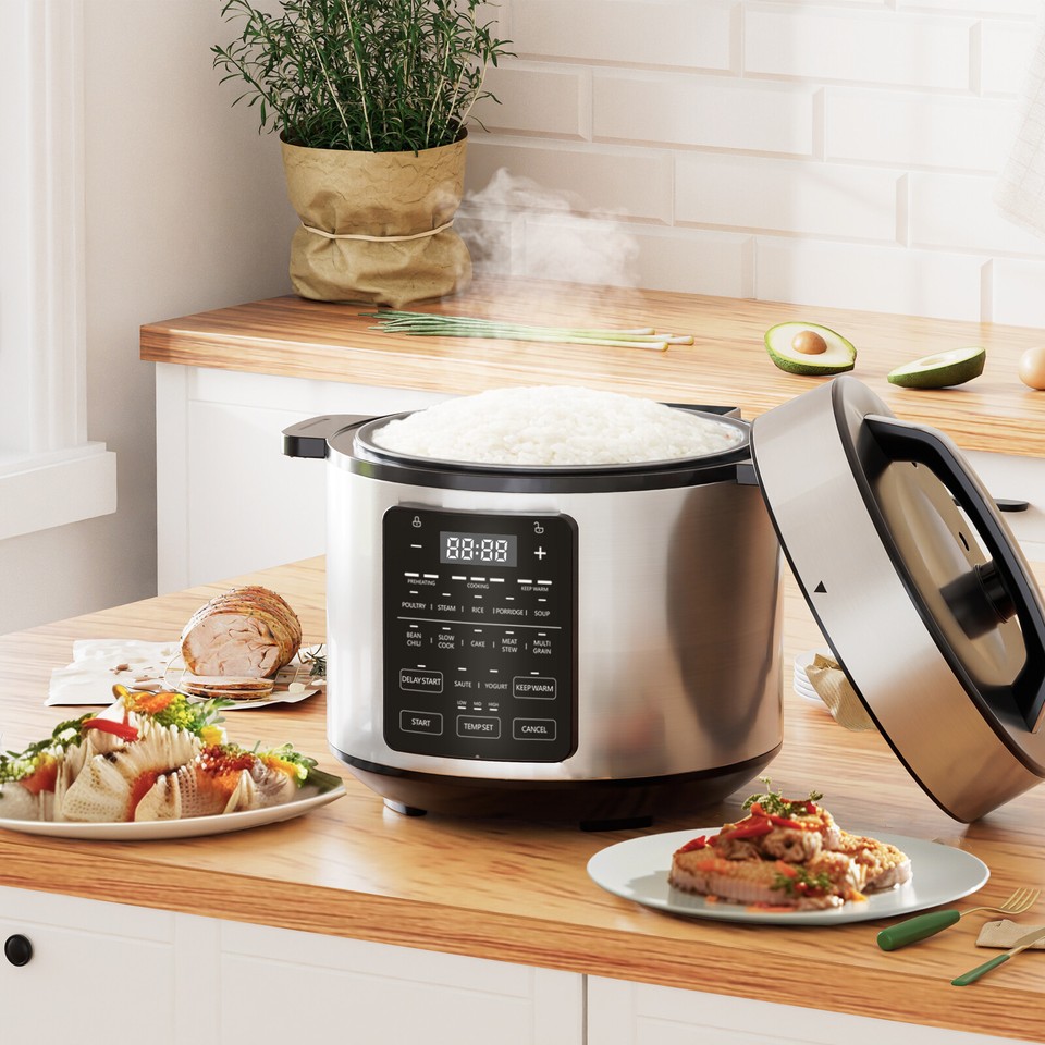 Multifunctional Electric Pressure Cooker 6QT 12-in-1 Rice Cooker for ...