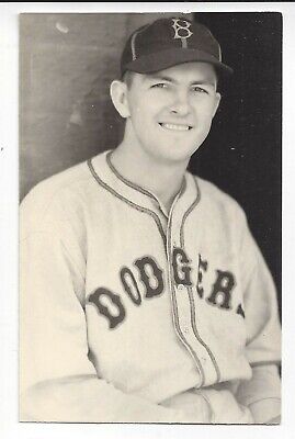 Walter Beck Brooklyn Dodgers 3x5" B/W Photo Post Card Circa 1941-50 | eBay