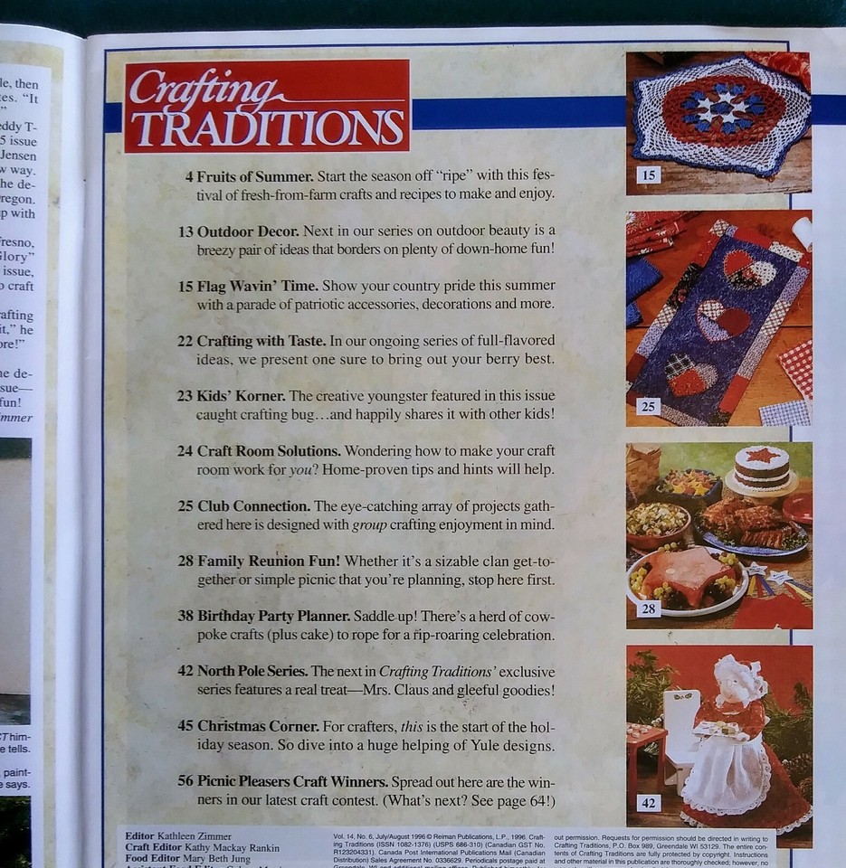 CRAFTING TRADITIONS MAGAZINE July/August 1996 VGC+ | eBay