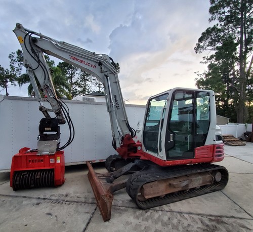 2016 Takeuchi TB290 Cab, A/C, Heat Excavator Fecon Mulcher PowerTilt(Work-Ready) | eBay