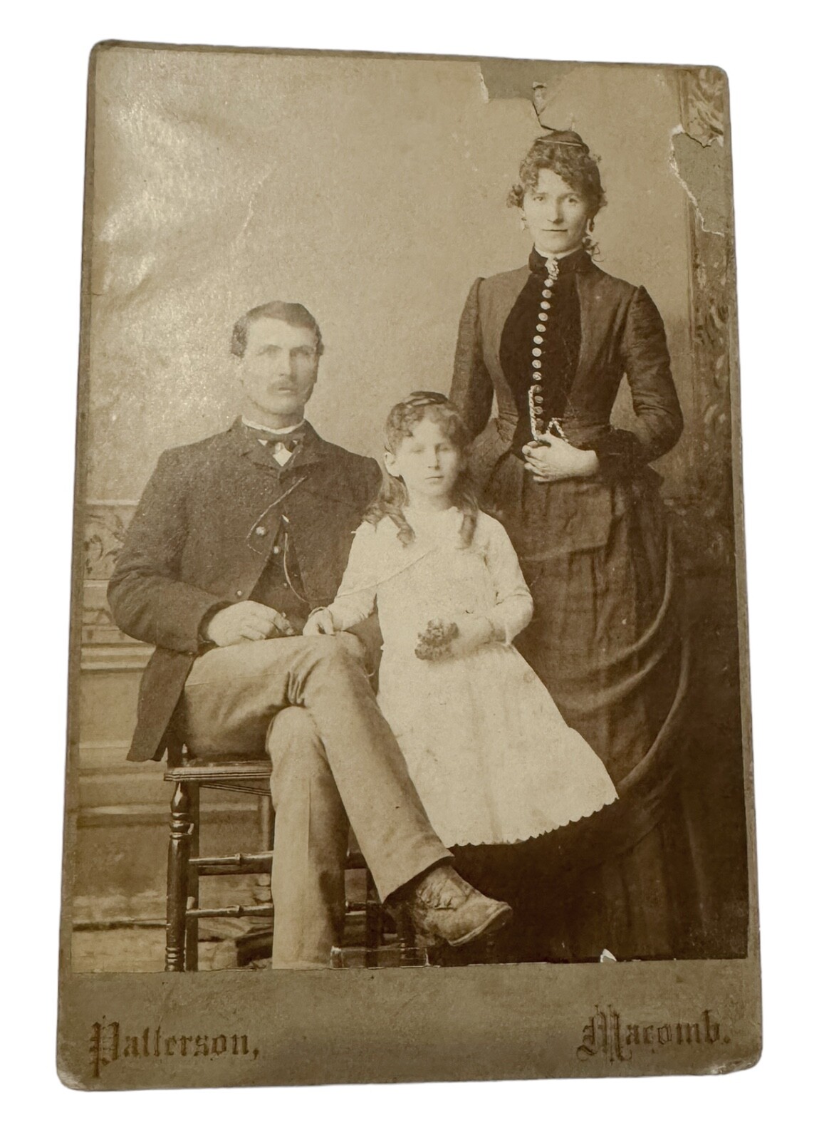 Antique Cabinet Card Family Studio Portrait Patterson Macomb Michigan ...