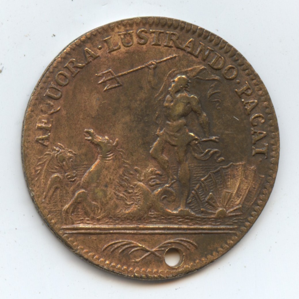 France? Ludovicus Magnus Rex Medal (#1345) Obv. Portrait. Rev. Neptune ...