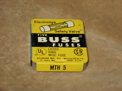 5 amp fuses, MTH 5, made by Buss, new | eBay