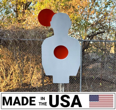 [SR] 3/8" Steel Hostage Reactive Bullseye Target 9.5"x17" Torso 4 ...