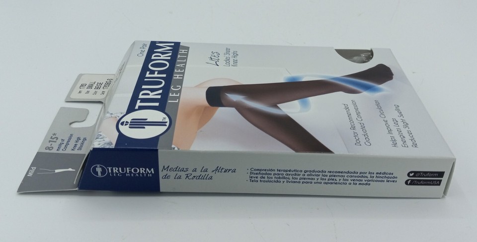 Truform Mild Sheer Beige 8-15 Compression Lites Knee High Stockings ...