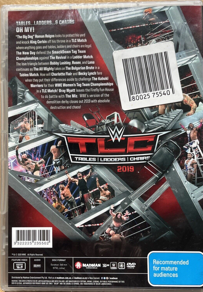 World Wrestling WWE-Tables, Ladders, Chairs 2019 (DVD, 2019) Brand New ...