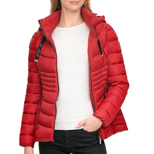 DKNY Ladies Short Packable Jacket, Red, Size XS - NWT | eBay
