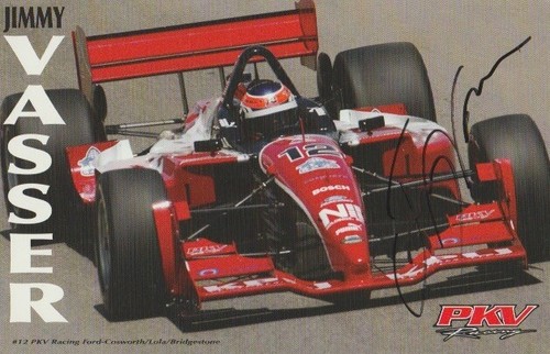 2004 Jimmy Vasser signed PKV Racing Ford Lola CART Champ Car Hero Card ...