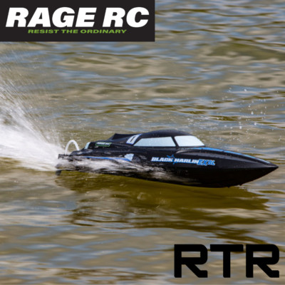 Rage RC Boat Black Marlin EX Brushless RTR 3S Lipo Self-Righting Speed ...
