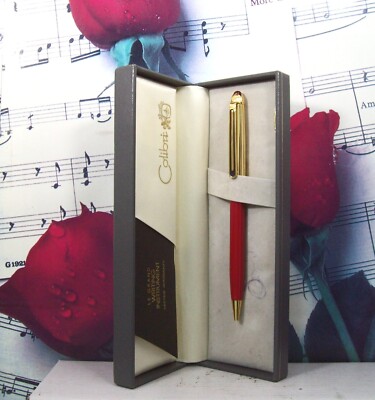 Colibri Le Grand Red Gold Tone Pen. Vintage. New. | eBay