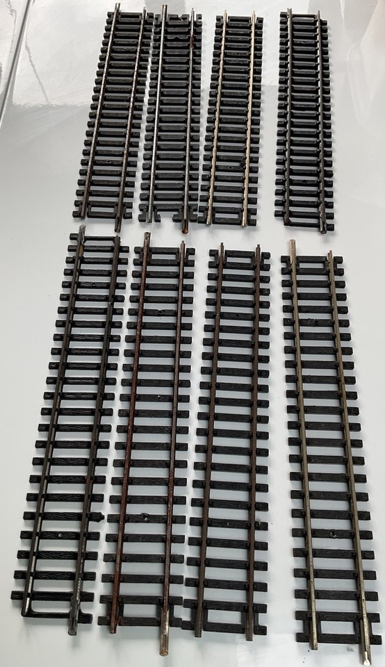 8 X Hornby R600 Track OO Gauge Nickel Silver Straight Model Railway ...