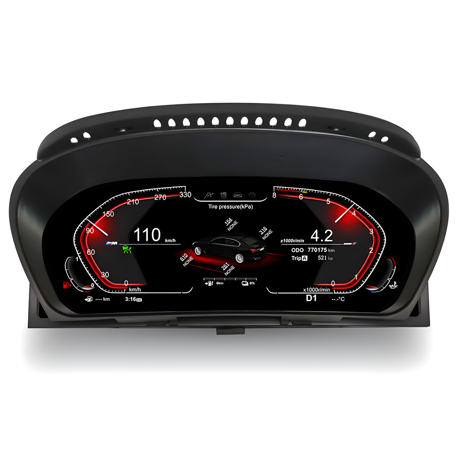 For BMW X5 E70 X5M 12.3'' Digital Instrument Cluster Speedometer ...