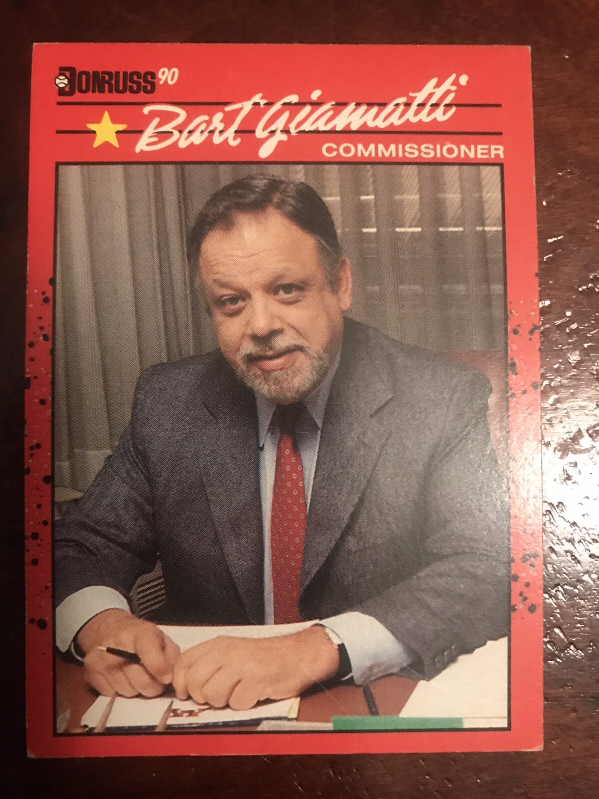 Bart Giamatti 1990 Donruss Commissioner Name Line ERROR Card #716 MLB ...