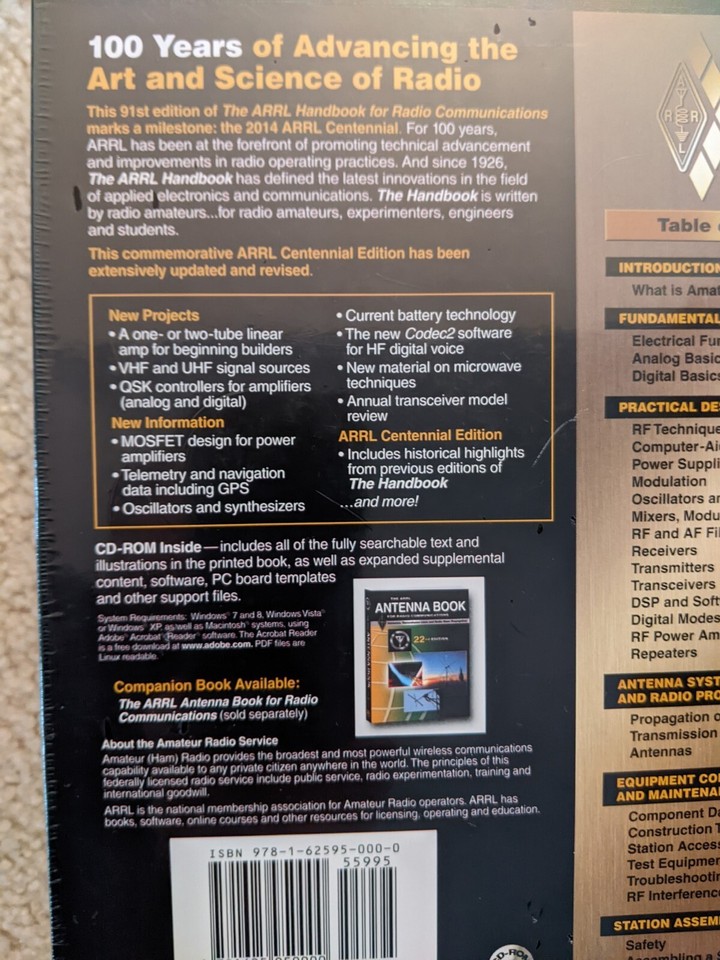 The ARRL Handbook 2014 For Radio Communications HC + CD HAM Reference ...