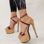 Women Platform Sandals Open Toe SUPER High Heels Pump Cross Straps ...