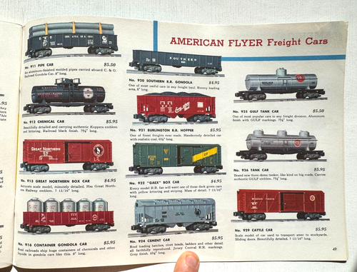 1956 Gilbert American Flyer Model Train Catalog- Great Condition- Nice ...