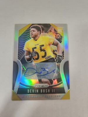 DEVIN BUSH 2019 PANINI PRIZM RC ROOKIE SILVER AUTO AUTOGRAPH #313 ...