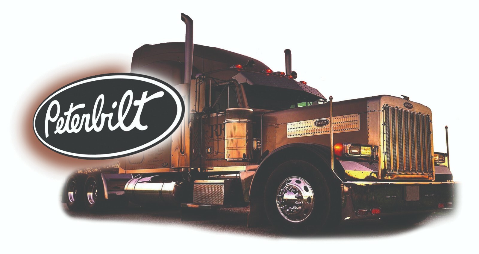 PETERBILT SEMI TRUCK SWEET STICKER DECAL GARAGE LABEL MAN CAVE TOOLBOX ...
