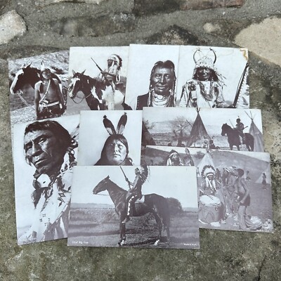 ORIGINAL Lot Of Antique Native American Photograph Cards Post Card Size ...