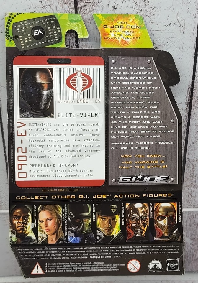 G.I. Joe The Rise of Cobra Movie Elite Viper Regiment Officer Action ...