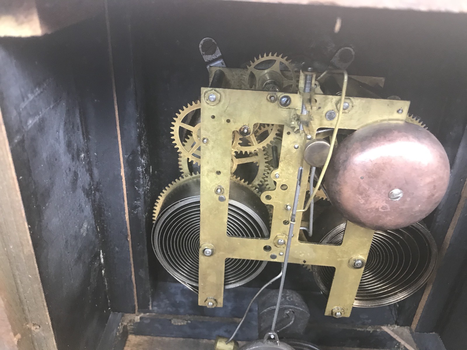 Antique Stunning Sessions Mantle Clock 8 Day 1/2 Strike Cathedral Gong ...