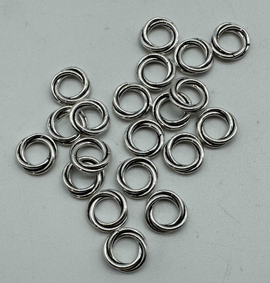 10 mm sterling silver double ring | eBay