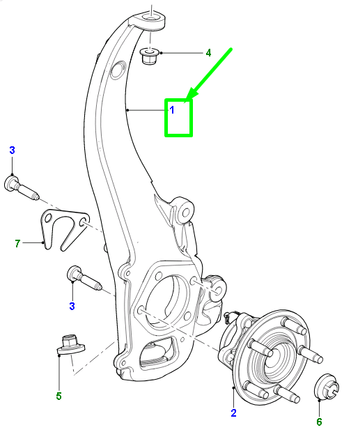 JAGUAR XF X250 Front Left Steering Knuckle Vertical Link C2P25454 NEW ...