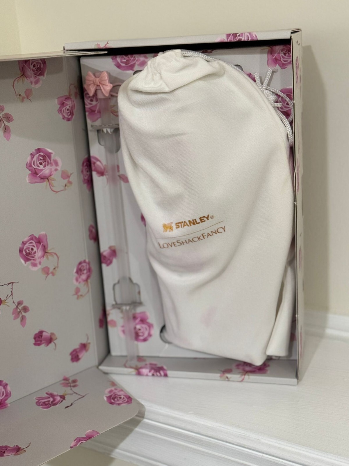 Stanley Love Shack Fancy Ribbon Rosa 40oz Quencher Tumbler Style ...