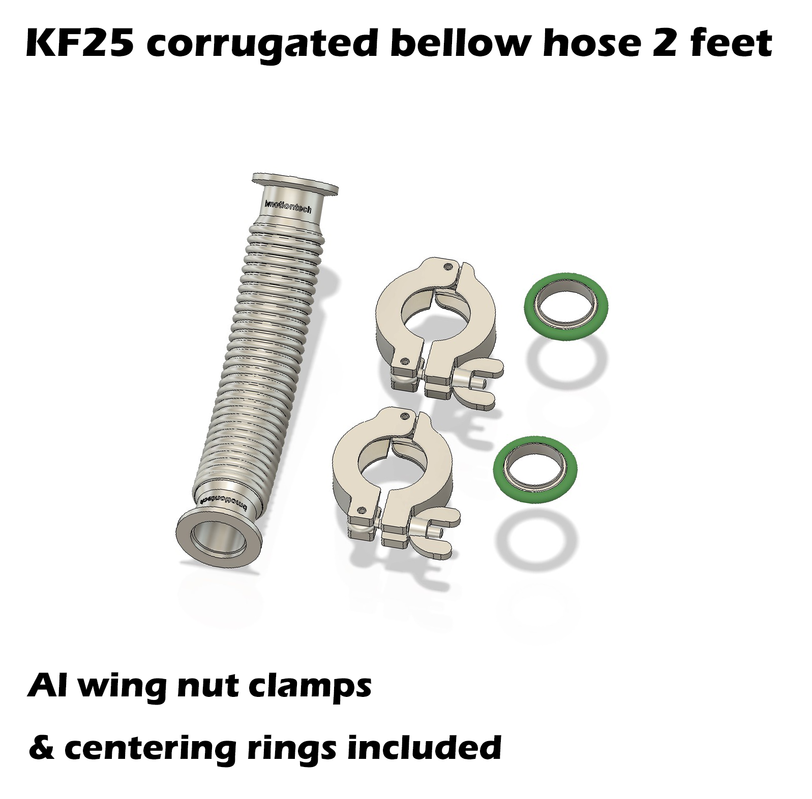 NW25 KF25 bellow hose vacuum coupling corrugated hose w/ clamp set 1 ft ...