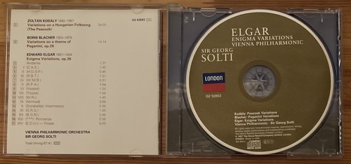 Enigma Variations Elgar Sir George Solti Vienna Philharmonic CD 1997 ...