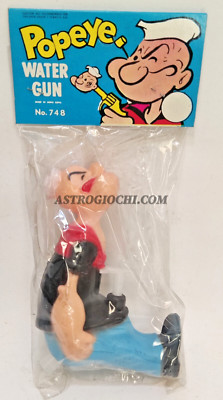 POPEYE WATER GUN VINTAGE '70 BRACCIO DI FERRO PISTOLA ACQUA NEW IN ...