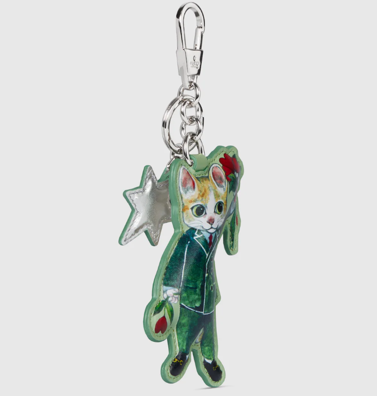 NEW GUCCI x Higuchi Yuko Cat Boris Key Chain 860654 8587 Limited Japan ...