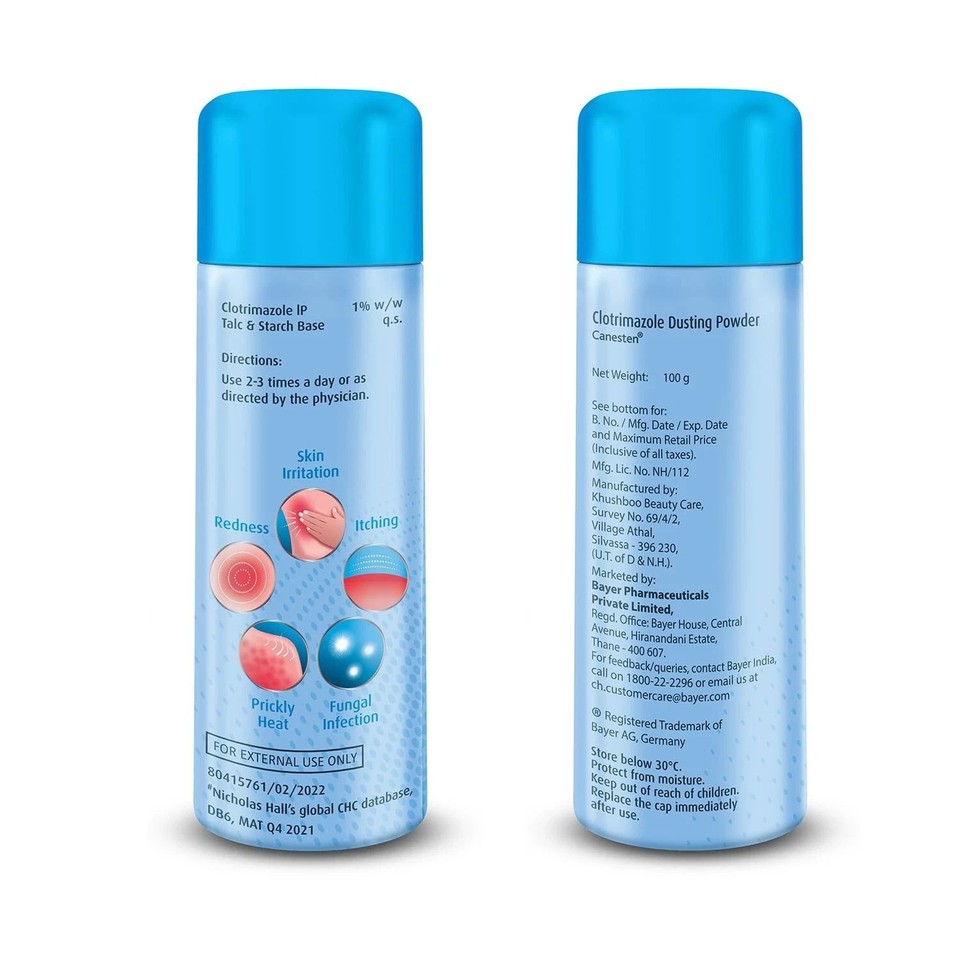 3X 100g Canesten Antifungal Dusting Powder For Fungal Infections ...