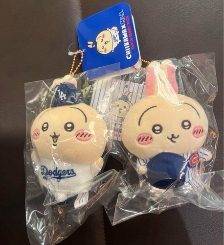 Chiikawa MLB Tokyo Series Rabbit Mascots Dodgers Cubs Figure Set 15cm ...