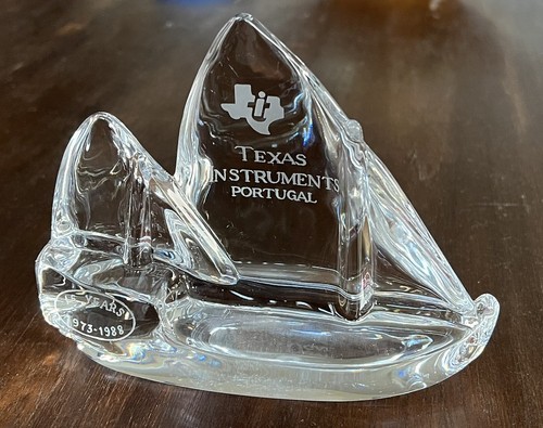 Texas Instruments Portugal Lucite Paperweight 15 Year Service Award ...