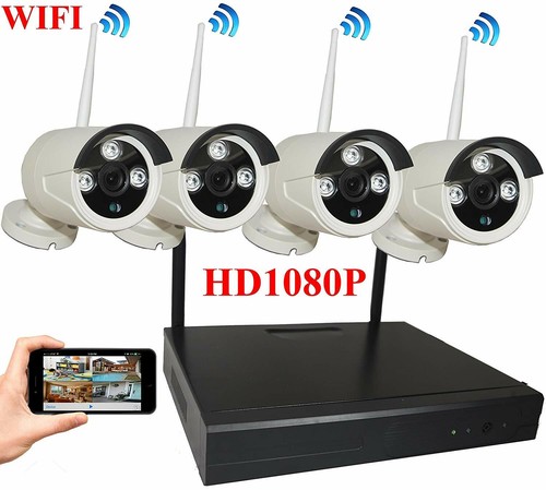 8-Channel HD 1080P Wireless Security Camera System IR Night Vision ...