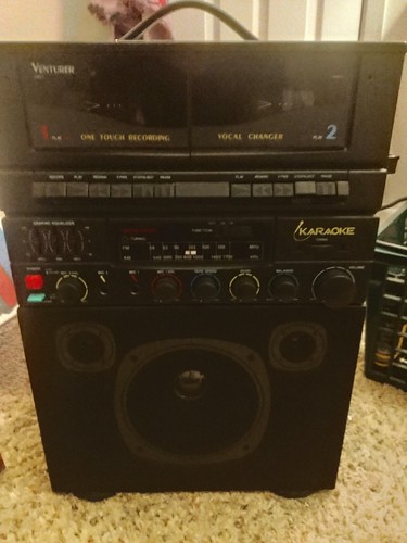 Vintage Venturer Double Dual Cassette Karaoke System Works Great! With ...