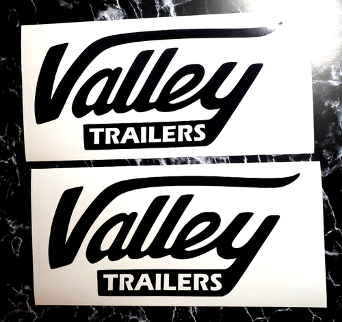 VALLEY TRAILER Decals Sticker Gloss BLACK 12" (2) Fast USA | eBay
